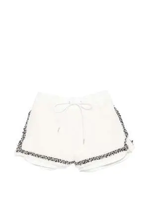 Sacai Tweed Shorts With Drawstring - Multicolor