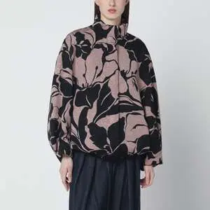 Dries Van Noten Floral Jacquard Textured Jacket - Black