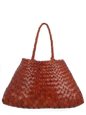 Dragon Diffusion Borsa Santa Croce Small Woven Leather Bag - Brown