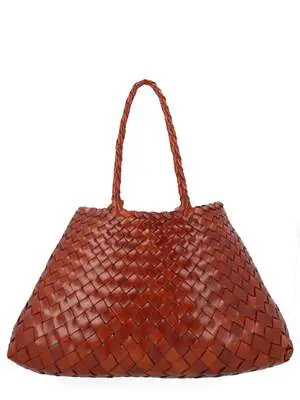 Dragon Diffusion Borsa Santa Croce Small Woven Leather Bag - Brown