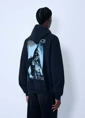 Vetements Graphic Print Zip-up Hooded Sweatshirt