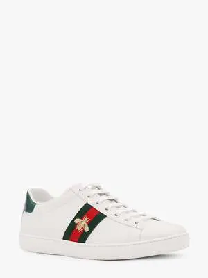 Gucci Ace Embroidered Leather Sneakers - Multicolor