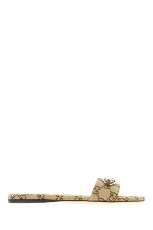 Gucci Monogram Slides With Horsebit Detail - Multicolor