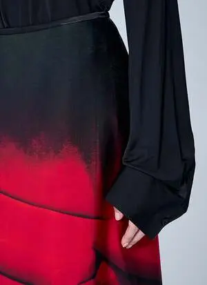 JIL SANDER Printed Midi Skirt With Ruffle Trim