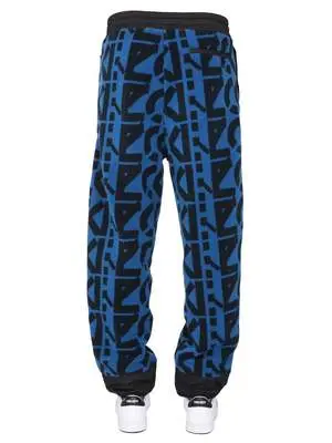 Kenzo Jogging Pants With Monogram Logo - Blue