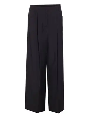 Fendi Wool Wide-leg Trousers - Multicolor