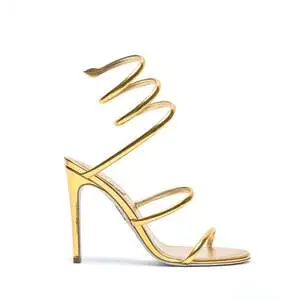Rene Caovilla Cleo Pump Sandals - Gold