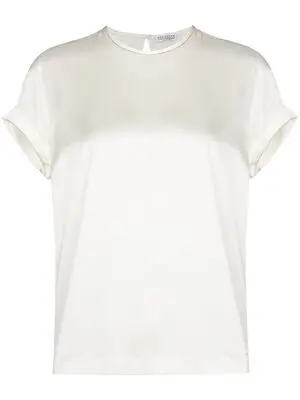 Brunello Cucinelli Silk Crewneck Top