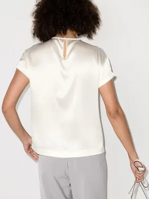 Brunello Cucinelli Silk Crewneck Top