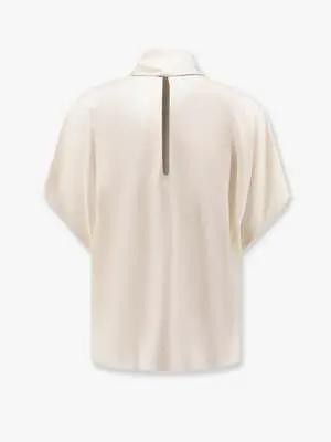 Brunello Cucinelli Silk Crewneck Top