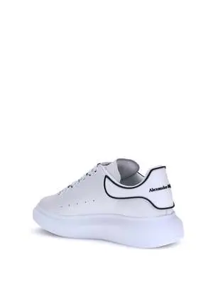 Alexander McQueen Leather Sneakers With Platform Sole - White