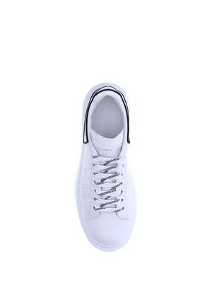 Alexander McQueen Leather Sneakers With Platform Sole - White