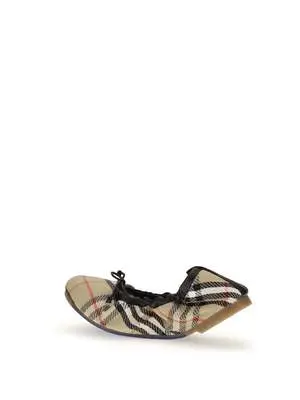 Burberry Fawn Check Ballerinas