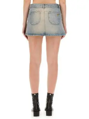 COURREGES Denim Mini Skirt - Blue