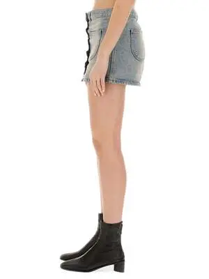 COURREGES Denim Mini Skirt - Blue