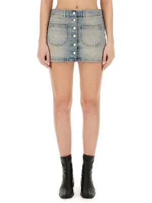 COURREGES Denim Mini Skirt - Blue