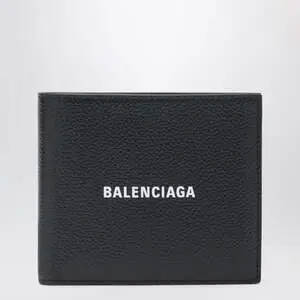 Balenciaga Horizontal Wallet With Logo - Black