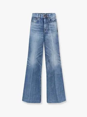 Celine Flared Cotton Jeans - Multicolor