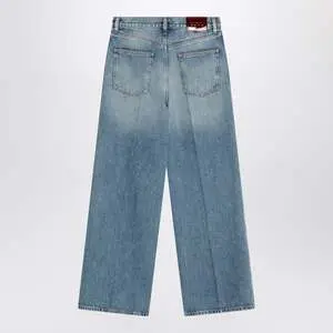 Gucci Wide Leg Jeans With Faded Effect