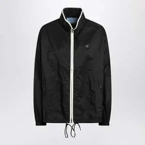 Prada Re-nylon Zip Blouson With Contrasting Trims