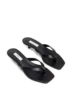 TOTEME Leather Heeled Flip Flops - Multicolor