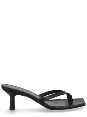 AeydĒ Wilma Nappa Leather Thong Sandals - Black