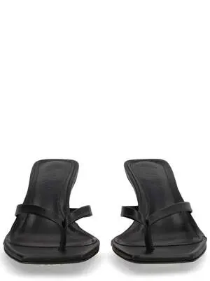 AeydĒ Wilma Nappa Leather Thong Sandals - Black