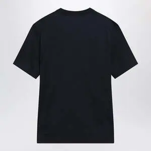 Fendi Navy T-shirt With Embroidered Logo