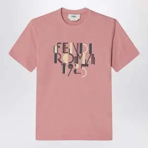 Fendi Cotton T-shirt With Logo Print - Pink