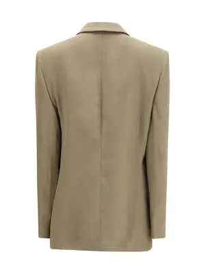 Giorgio Armani Single-breasted Linen Jacket - Brown