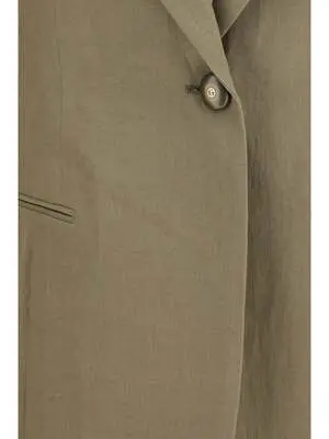 Giorgio Armani Single-breasted Linen Jacket - Brown