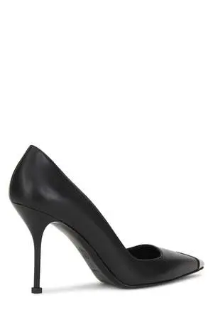 Alexander McQueen Pointed Toe Stiletto Pumps With Metal Cap Toe