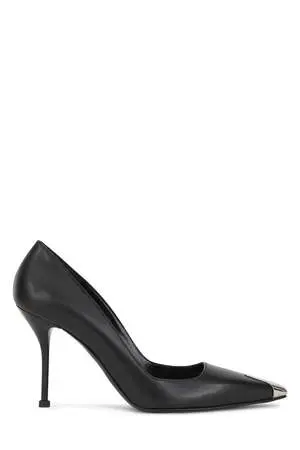 Alexander McQueen Pointed Toe Stiletto Pumps With Metal Cap Toe - Multicolor
