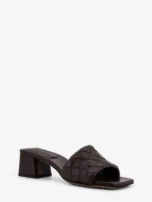 Bottega Veneta Intrecciato Leather Heel Sandals - Multicolor