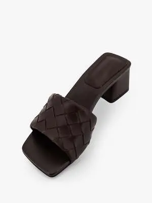 Bottega Veneta Intrecciato Leather Heel Sandals - Multicolor