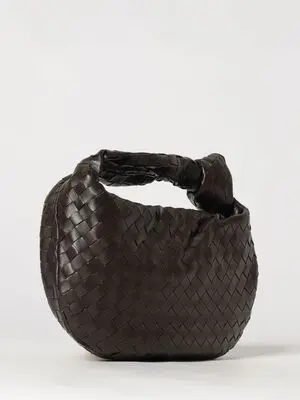 Bottega Veneta Medium Jodie Handbag In Intrecciato Leather With Knotted Handle - Gold