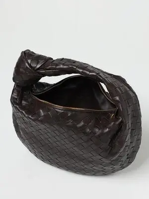 Bottega Veneta Medium Jodie Handbag In Intrecciato Leather With Knotted Handle - Gold