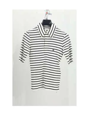Celine Striped Knit Polo Shirt - Multicolor