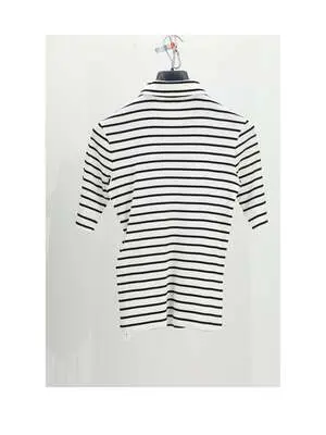 Celine Striped Knit Polo Shirt