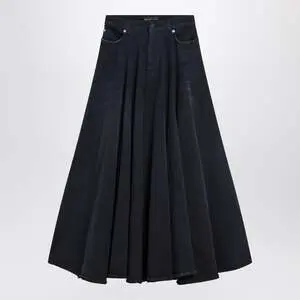 Balenciaga Maxi Godet Skirt - Blue