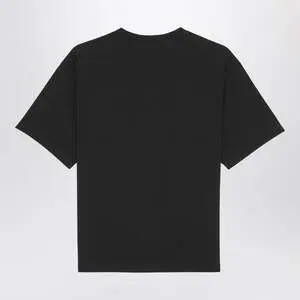 Saint Laurent Oversized Cotton T-shirt With Cassandre Logo - Black