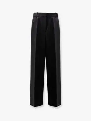 TOTEME Viscose And Wool Trousers - Black