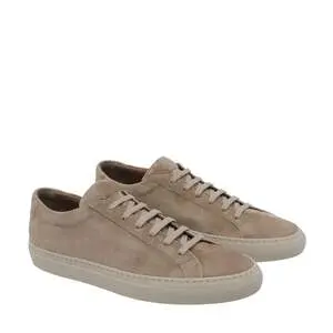 COMMON PROJECTS Achilles Suede Leather Lace-up Sneakers - Cream