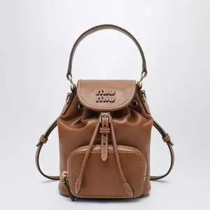 Miu Miu Small Cognac Leather Backpack
