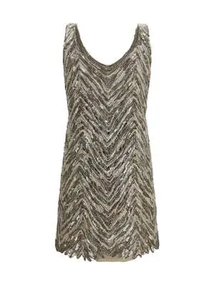 Brunello Cucinelli Sequin Dress - Cream