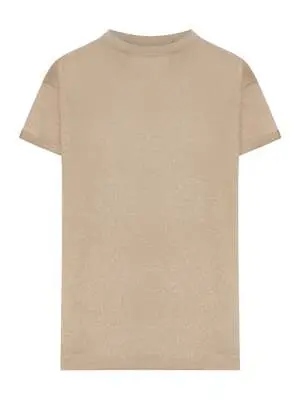 Brunello Cucinelli Cashmere And Silk Lurex T-shirt - Multicolor