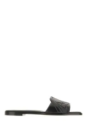 Alexander McQueen Embossed Logo Slide Slippers - Multicolor