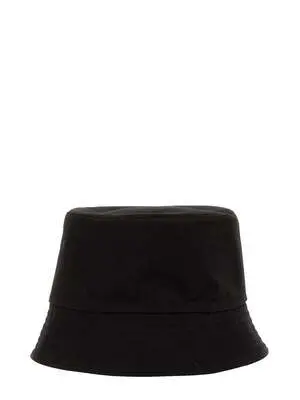 Alexander McQueen Bucket Hat With Logo - Black