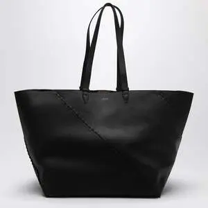 Fendi Selleria Diagonal Shopping Tote - Black