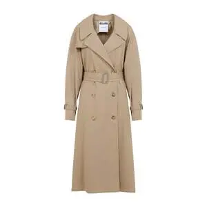 Moschino Cotton Nylon Double-breasted Trench Coat - Multicolor